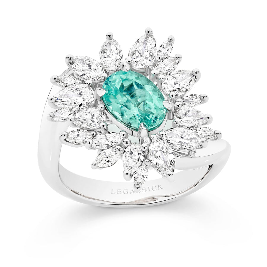 Elsa - Paraiba Tourmaline & Diamond Ring – LeGassick Fine Jewellery