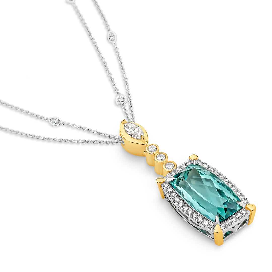Keilana: 7.23 Carat Mint Tourmaline Pendant – LeGassick Fine Jewellery